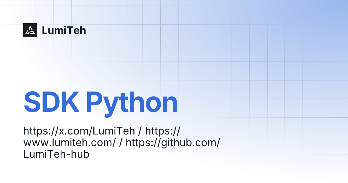 SDK Python | LumiTeh